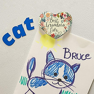 Best Grandma Ever Floral Heart Acrylic Fridge Refrigerator Magnet