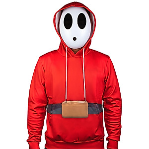 camzezy Shy Guy Mask for Halloween Cosplay Costume Full Face White Mask Game Cosplay Costume Props Accessories for Halloween