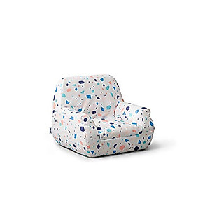 Big Joe Mid Mod Lightweight Molded Structured Chair, Dolce Terrazzo Lenox, Durable Woven Polyester, 2 feet