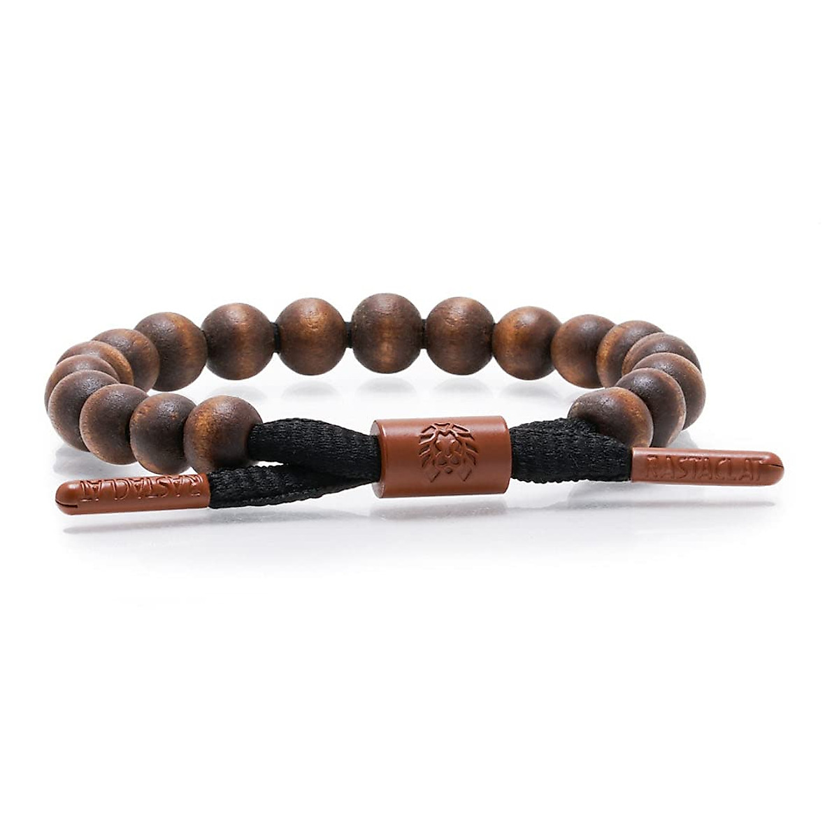 Rastaclat Beaded Bracelet for Men and Women of All Ages - Truth Brown/Black Bracelet | Adjustable Stackable Bracelet Beaded by Hand (Medium/Large)