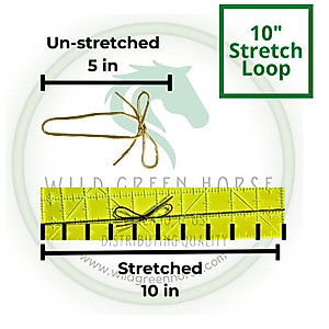 WGH Metallic Stretch Loops with Pre-Tied Bows, Elastic Cord Ribbon, Gift Box Bows, Elastic Ribbon String for Gifts, Box, Craft, Bags - Pack 50 Units (10", Gold)