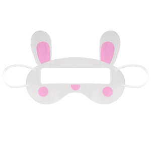 Geekria 50PCS VR Cartoon Disposable Mask VR Headset Mask, VR Eye Cover, VR Headset Cover Mask Universal Mask for VR Compatible with Meta Quest 3 Quest Pro Quest 2 PSVR2 for Children (Pink Rabbit)
