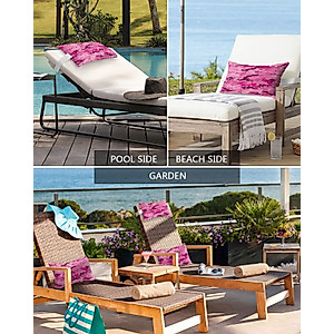 LUSWEET Beach Pillowcases Camouflage Netting Camo Pink Pool Pillowcases 2 Pillow Cases with Adjustable Elastic Tape Band Waterproof Pillowcases Camping Pillow Shams for Outdoor