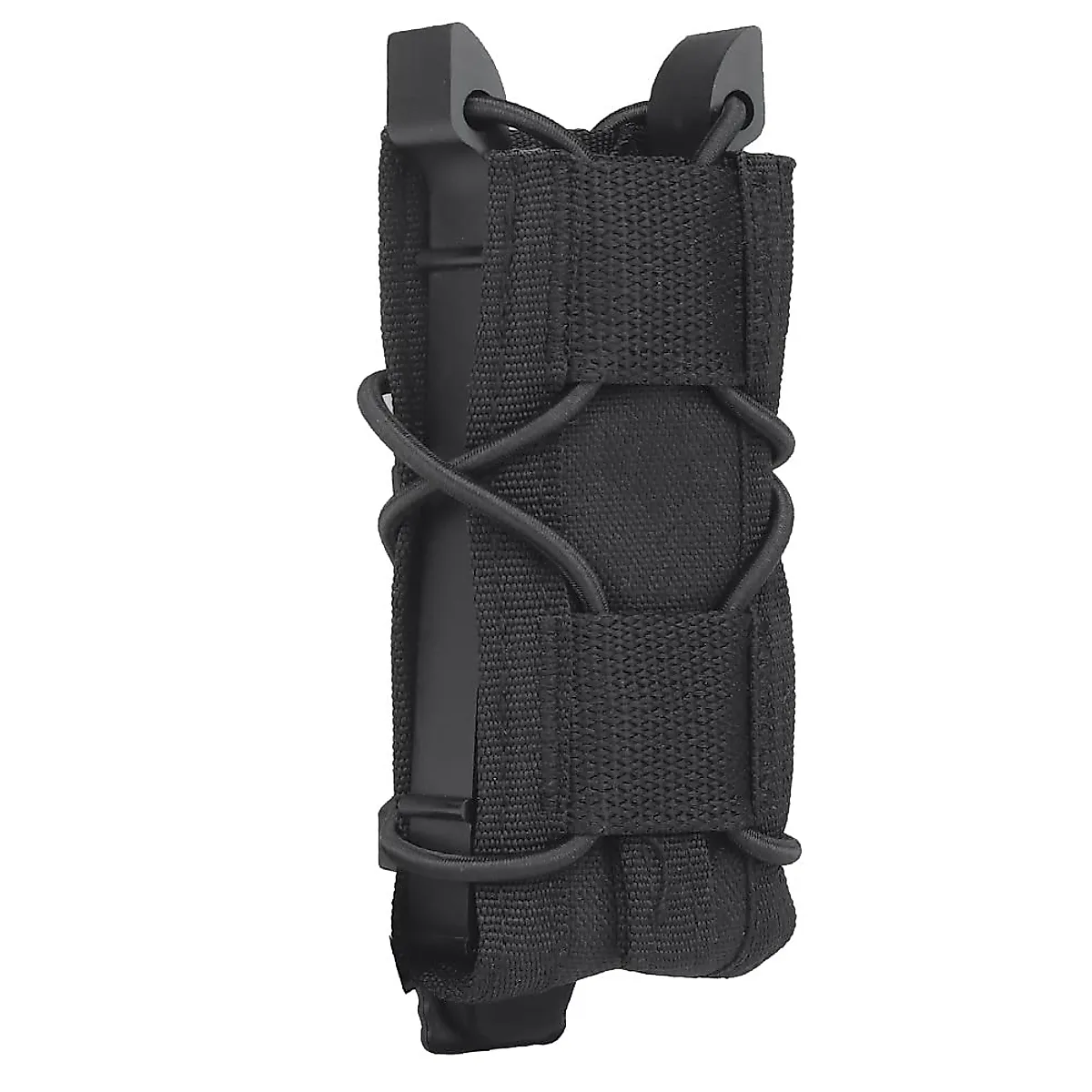 Tactical Magazine Pouch 9mm Pistol Single Mag Bag Molle Flashlight Pouch Torch Holder Hunting Knife Holster Shooting Airsoft (Color : MG-48-BLK)
