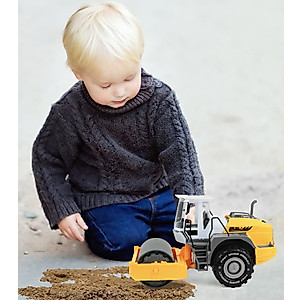 Click N’ Play Friction Powered Jumbo Steamroller Truck Construction Sandbox Car Toy Vehicle | Toys For Kids, Toddler, Boy, and Girl 3-5 Year Old | Trucks Work On Sand and Playground | Great Gift