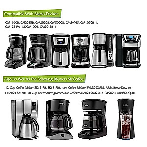 Reusable Coffee Filters 4 Packs - 8-12 Cup Mr Coffee Filters Permanent Basket Coffee Filter Reusable for Mr. Coffee, Black & Decker Coffee Maker-with Handle, Safe& Easy to Clean