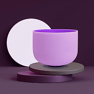 FMTY Singing Bowl 7pcs 6-12Inch A-G Note colored Crystal Singing Bowl with Soft Carrying Bag Mindfulness, Yoga, Spiritual and Body Healing and Energy Cleansing