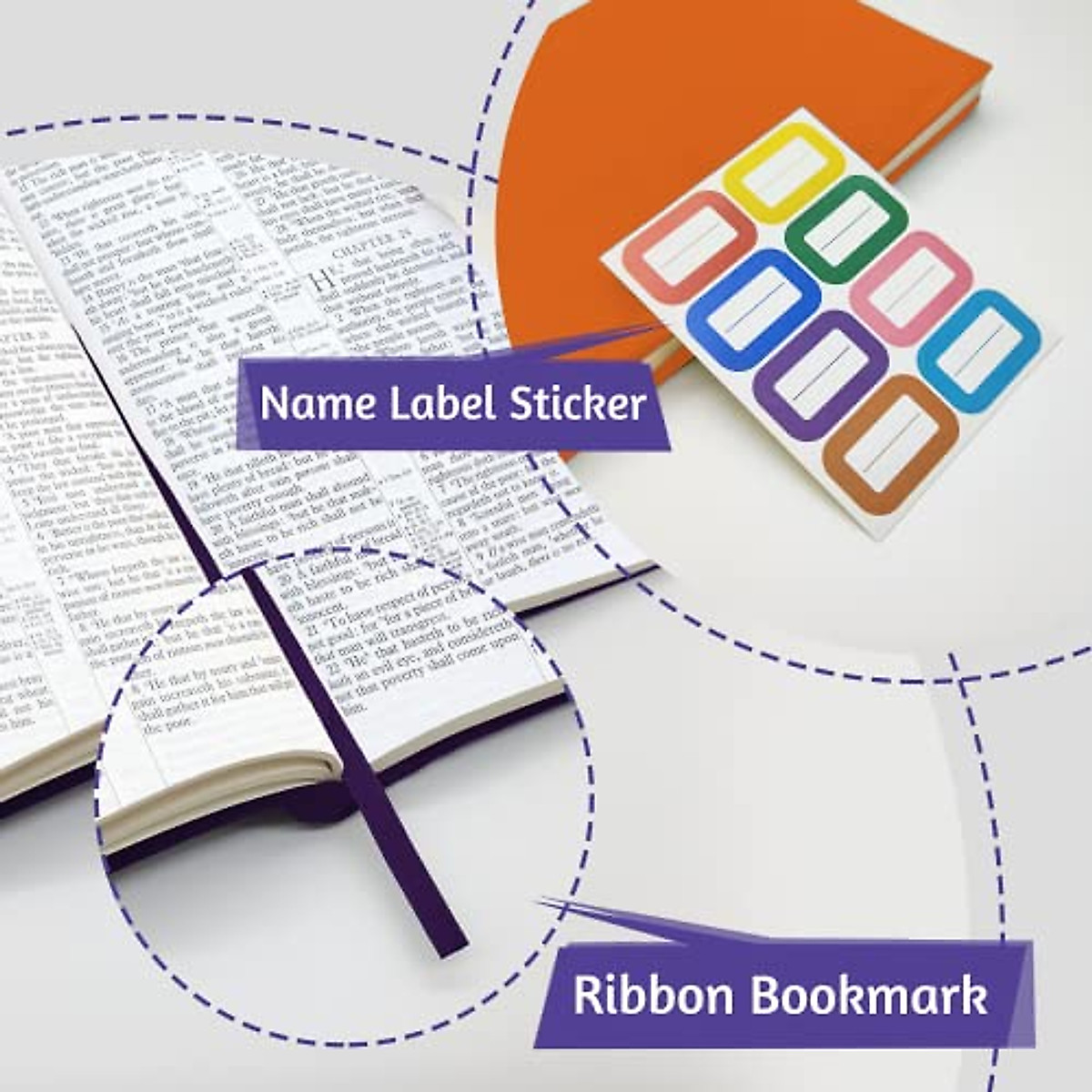 KICNIC Cloth Book Covers 7 Pcs, 6"x9" Stretchable Book Sox Suitable for Most Hardcover Books Up to 8.5”X9.5”, Durable and Washable, Reusable Protective Cover for Textbooks