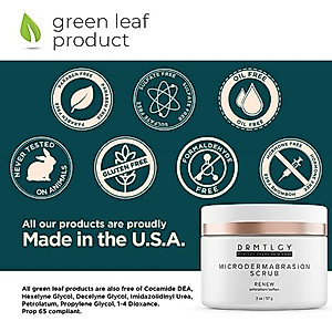 DRMTLGY Microdermabrasion Facial Scrub and Face Mask. Non-Abrasive Face Exfoliator Improves Acne Scars, Blackheads, Pore Size, and Skin Texture. 2 oz