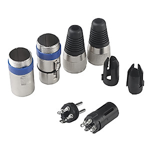 MAD OWL 3 Pin XLR Cables Male Female XLR Patch Cable, XLR Cable Microphone Wire Extension Connectors for Stage Lights DMX Signal Connection（ 4Pack 10ft/ 3m）