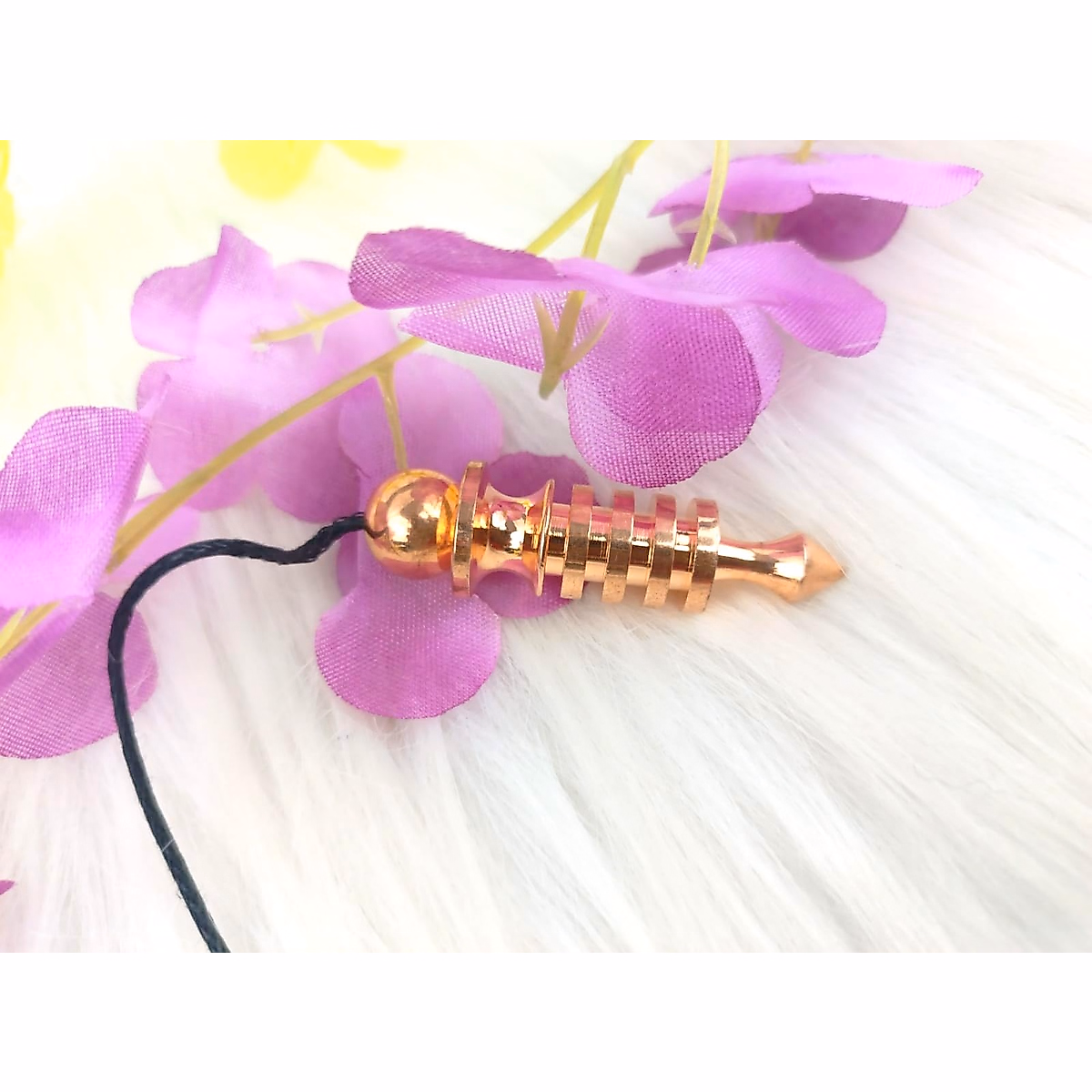 Jet 4 Isis Copper With chord Metal Pendulum Divine Healing Dowsing Spiritual Answer Meditation Cleansing