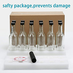 Encheng 12 oz Glass Bottles With Cork Lids,Home Brewing Bottles Juicing Bottles With Caps Shrink Capsules,Clear Beveage Bottles For Sparkling Wine,Kefir,Food Storage,Leak Proof,Dishware Safe,12Pack