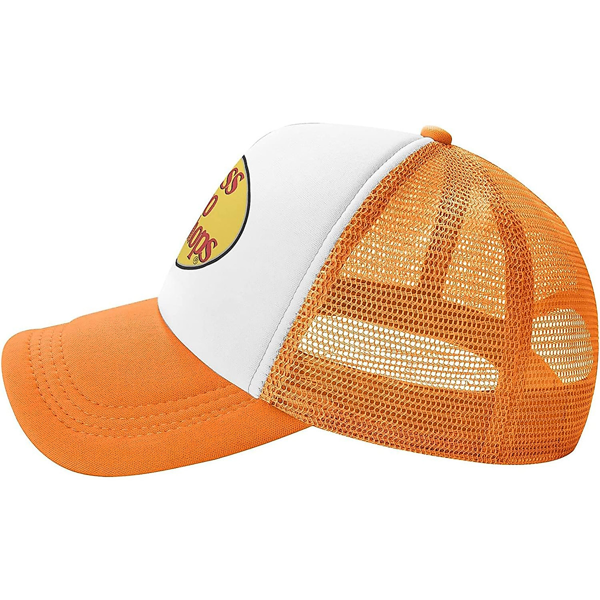 CUMIO Hats for Men and Women Mesh Baseball Cap, One Size Fits All, Fishing Sport Hat, Orange 7-7 5/8