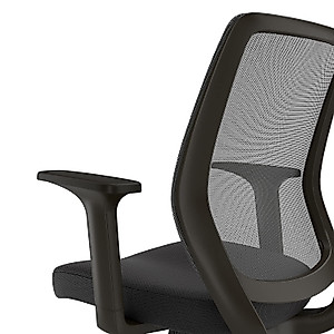 Union & Scale UN56947 Mesh Back Fabric Task Chair, Black