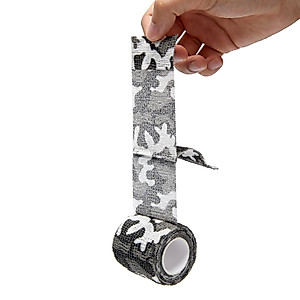 VideoPUP 40PCS Tattoo Grip Cover Wrap,Black&White Camouflage Disposable Cohesive Tattoo Grip Cover Elastic Bandage Handle Grip Tube for Tattoo Machine Tattoo Grip Accessories