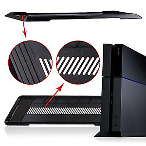 Vertical Stand Dock Mount Holder Cradle Base for Sony Playstation 4 PS4 Console, Yellow