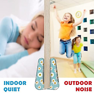 Joismea Adjustable Double Sided Door Draft Stopper, Window Breeze Blocker Machine-Washable, Weather Stripping, Noise Reducer - Daisy