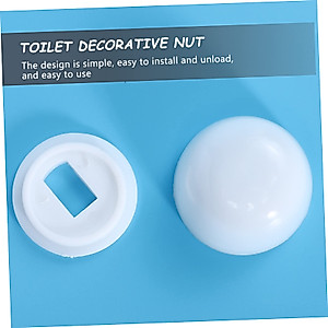 Uonlytech 4 Sets Toilet Decorative Cap Screws for Plastic Universal Lids Toilet Seat Hinge Toilet Screws Brass Closet Bolts Toilet Accessories Toilet Installation Anchor Screw Toilet Bolts