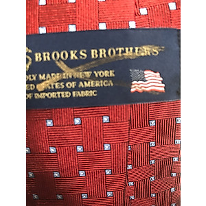 Brooks Brothers Made in New York Red Basketweave Tie