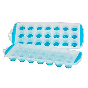 Kitchen Details 2 Pack Mini Ice Cube Tray | Dimensions: 11. 75" x 4. 625" x 1. 125" | Makes 21 Mini Cubes | Dishwasher Safe | Freezer Safe | Kitchen Accessories | Asst