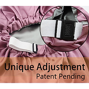 SAYMRE Satin Bonnet Silky Sleep Cap,Adjustable Hair Bonnet for Braids Curly Hair (Long Size, Long Champagne)