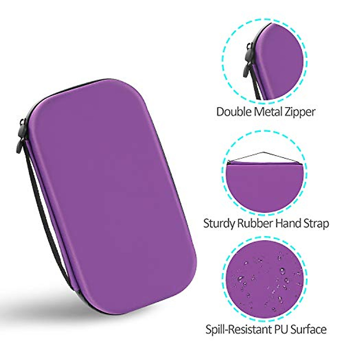 Travel Carrying Case Bag for ADC/Omron/MDF Stethoscope & Nurse Accessories Extra Room with Mesh (Purple)
