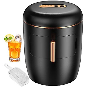 33Lbs Ice Maker Countertop, 10 Ice Cube Ready in 8-9 Mins, Crystal Clear Ice, 33Lbs/24H, Self-Cleaning Clear Ice Maker Machine, 2 Sizes Ice Cube Maker, Ice Scoop/Basket/Hook, for Home Camping Party RV