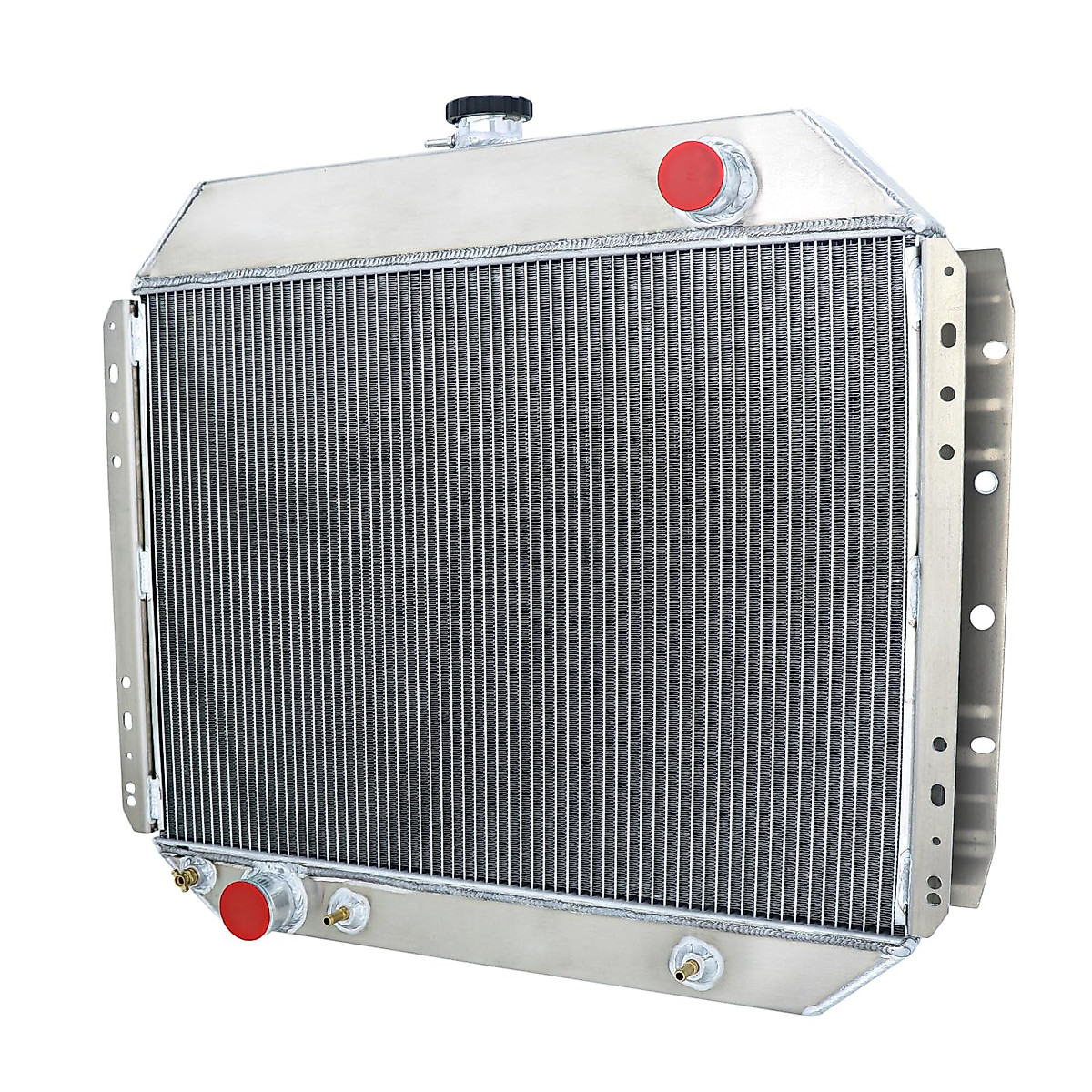 Lizroodia 4 Row Core Full Aluminum Radiator Compatible with 1966-1979 67 68 69 70 71 72 73 74 74 76 77 78 Ford F100 F150 F250 F350 Bronco Truck