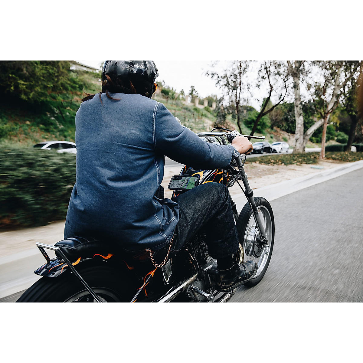 FREAKMOUNT Magnetic Motorcycle Phone Mount - Harley Davidson Accessories - Premium Billet Aluminum Holder for Gas Tank or Any Magnetic Surface, High-Speed Magnets - Fits Most Phones, Black