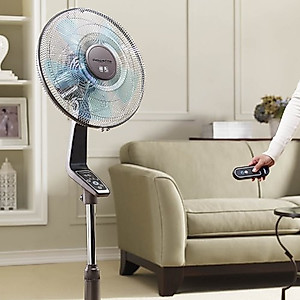 Rowenta VU5550 Turbo Silence Oscillating Fan, Standing Fan, 4 Speed Fan with Remote Control