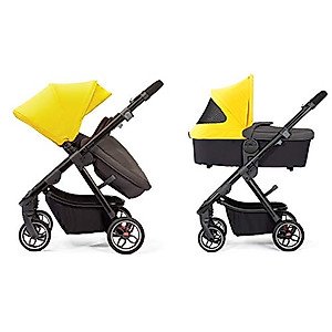 Diono Excurze Carrycot for Newborn Baby, Stroller Bassinet for Baby, Breathable Mattress for Comfortable Sleeping, Suitable from Birth, Yellow Sulphur