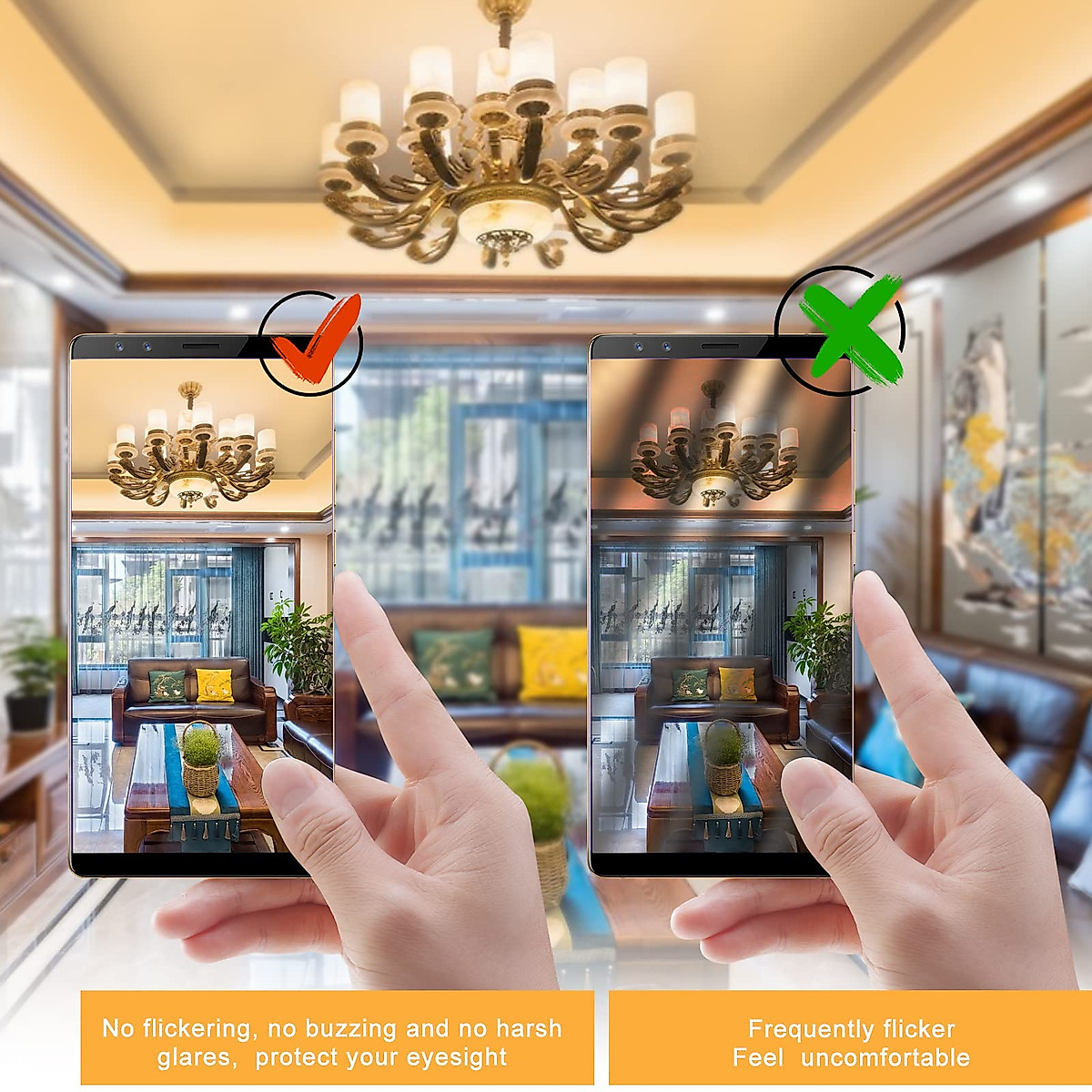 truestory B10 LED Candelabra Light Bulb,E12 Base 5W Equivalent 50W, Warm White 2700K, Filament Clear Glass, Dimmable, Pack of 6