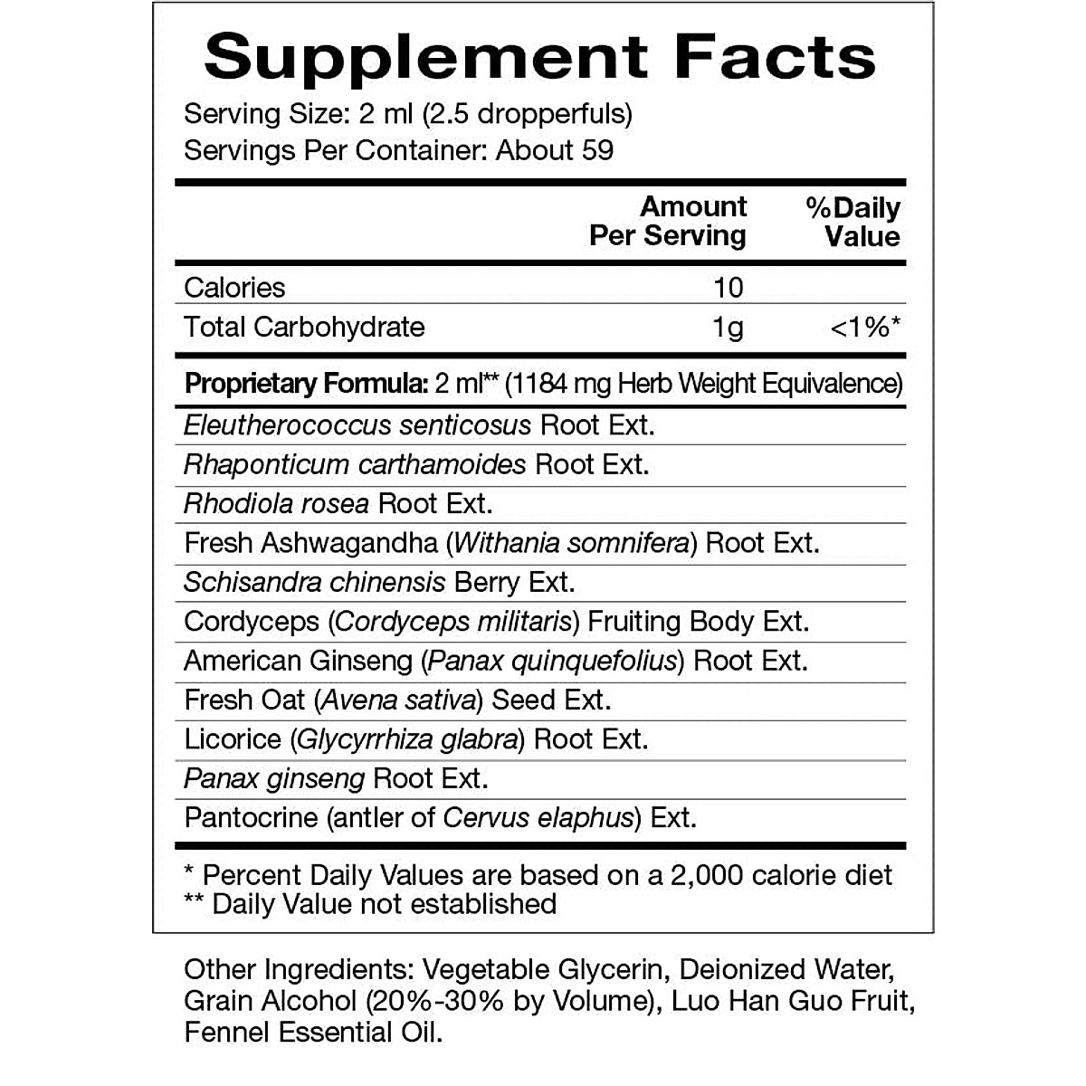 Natura Health Products Power Adapt Supplement - Deep Adrenal and Endocrine Support - Featuring Ashwagandha, Ginseng, Rhodiola Rosea Root Ext. and Cordyceps (4 Fluid oz)