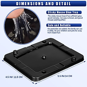 Qualirey 24 Packs Large Baited Glue Traps Bulk for Rats and Snakes Sticky Mouse Trap Rat Traps Indoor Rodent Killer Baited Trays Plastic Sticky Non Toxic Mouse Trap for Home Indoor Outdoor