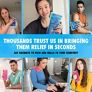 Perfect Remedy 2-Pack Gel Ice Packs for Injuries, Soft and Flexible Hot & Cold Compress, Soothing Ice Packs Aid for Sprains, Strains & Soreness conditions, Alternative to Hot Water Bottles (Blue, Reg)