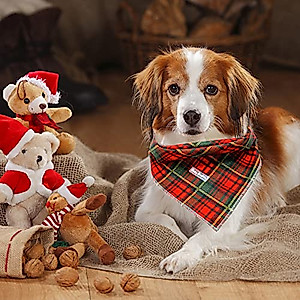 Bobo Rainbow Dog Bandana, 1PC Christmas Dog Bandanas Girl Boy Bibs Scarf Holiday Soft Dog Kerchief Pet Bandanas Small Medium Large for Dogs Gift