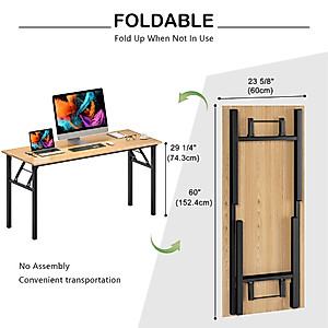 Need Home Office Desk - Large Computer Desk Sturdy Table Foldable Desk Gaming Computer Table No Assembly Required AC5BB 60 inch