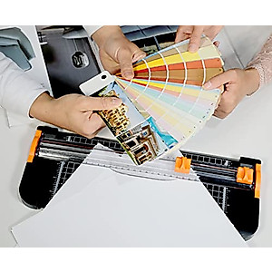 Paper Cutter-12 inch Paper slicerA4 with Automatic Safety Guard and Side Ruler, 1 Free Replacement Blade for Paper Cutter, Suitable for Cutting Craft Paper、 Card Coupons 、Photos