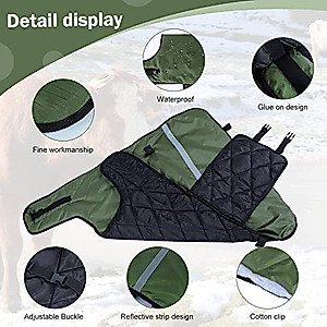 Calf Blankets Jacket for Calves - Green Keep Calves Warm, Soft Calf Cow Warm Clothes Comfortable Freezing Resistance Cold Proof Oxford Cloth Waterproof for Animal Husbandry for Home Farm