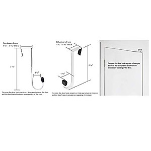 Amazon Basics Over-the-Door Double Hanger Hooks, Black