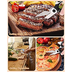 [2-pack] Kitchen Scissors Heavy Duty, Jocule Kitchen Shears Heavy Duty Scissors Kitchen, Upgrade Poultry Shears, Kitchen Shears Dishwasher Safe, Meat, Food Scissors, kitchen sissors for general use