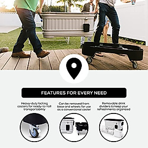 Igloo 125 qt Gray Party Bar Wheeled Cooler