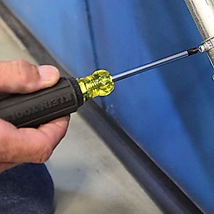 Klein Tools 32378 Combination Tip Screwdriver Set with #1 and #2 Combination Tips and Cushion-Grip Handles, 2-Piece