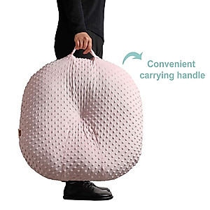 Owlowla Newborn Lounger Cover,Minky Removable Slipcover Fits Newborn Lounger for Baby Boy Girl(Blush Pink)