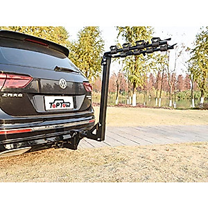 TOPTOW Trailer Hitch Extender Adapter with 6-inch Riser/Drop, 2" Receiver, 2-inch Solid Shank, 10000lbs Capacity, Anti-Rattle Bolt