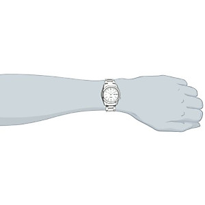 SEIKO Men's SNKL41 5" White Dial Stainless Steel Automatic Watch