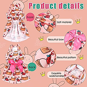 6 Pieces Puppy Dog Dress Pet Bowknot Princess Dress Puppy Floral Vest Skirt Pet Summer Dress Dog Cute Rosette Sundress Apparel for Small Dog Cat Pet (S (3-5lbs), Cute Style)