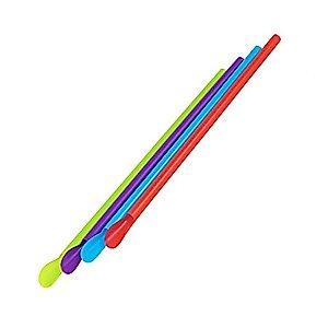 KOLORAE SCOOP STRAWS - BPA FREE PLASTIC, COLORFUL SCOOP STRAWS ACT AS A SPOON AND STRAW, GREAT FOR ANY OCCASION! (1 PACK OF 75) - AVAILABLE IN A PACK OF 75 OR 450! (75)