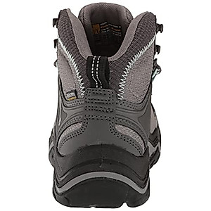 KEEN Women's Durand Evo Mid Height Waterproof Backpacking Hiking Boot, Steel Grey/Cloud Blue, 7
