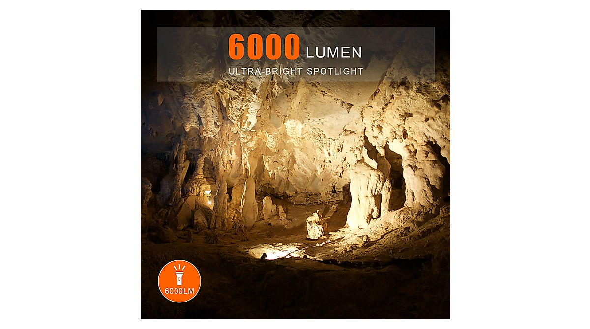 BUYSIGHT 120000 Lumens Rechargeable Spotlight Flashlight